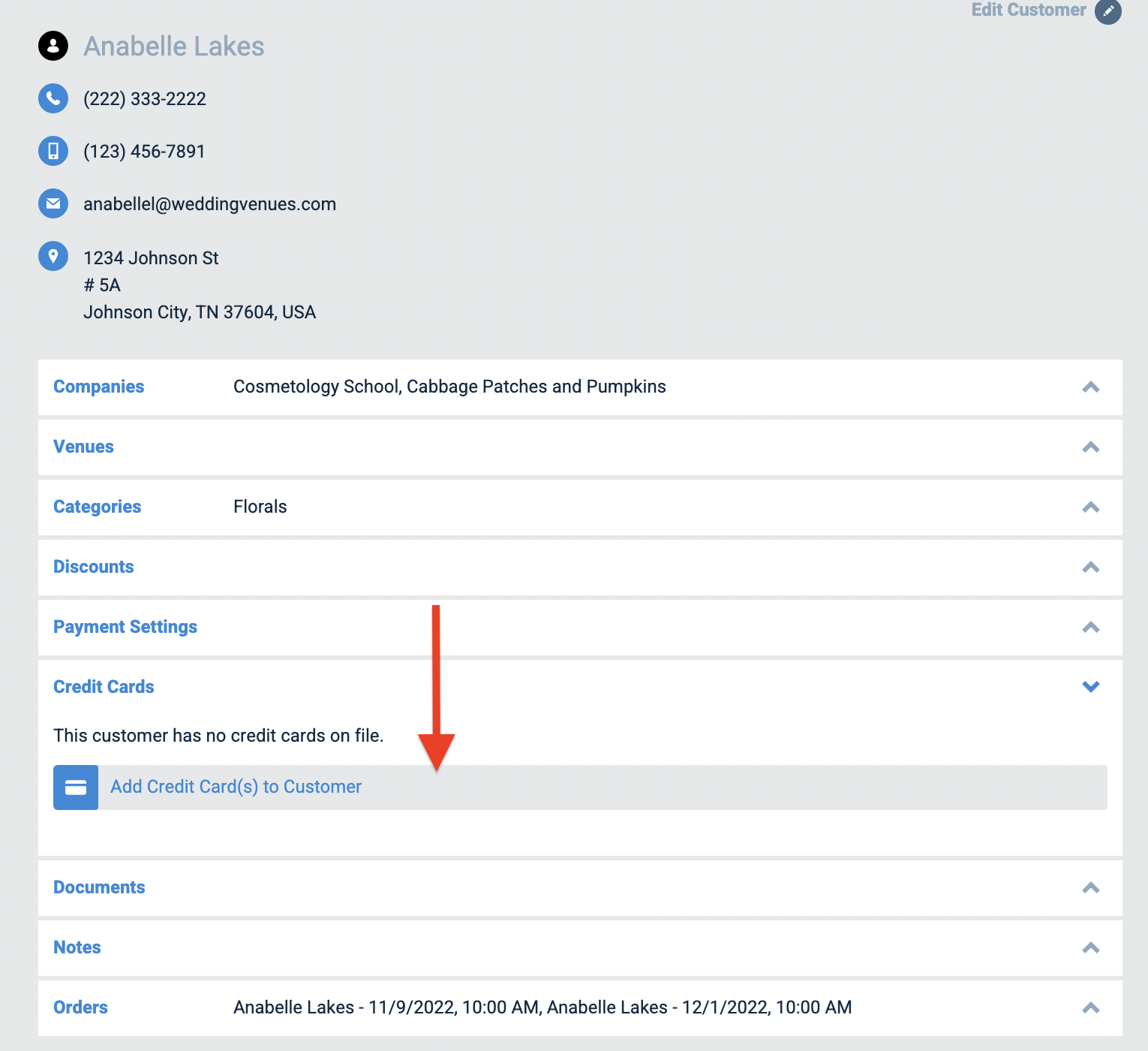 How To: Add Credit Cards to Customer Details – TapGoods
