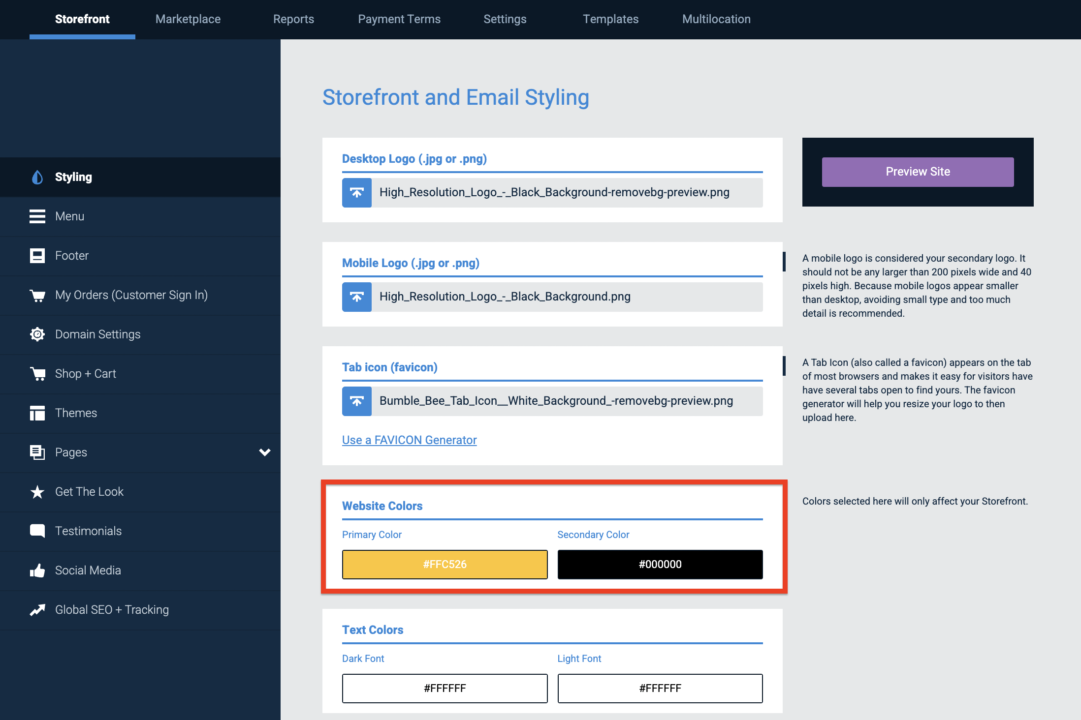 How To: Change Your Storefront Colors – TapGoods