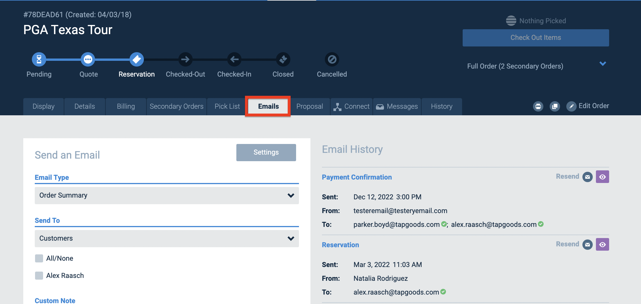 Email Template: Staff Reminder Emails – TapGoods