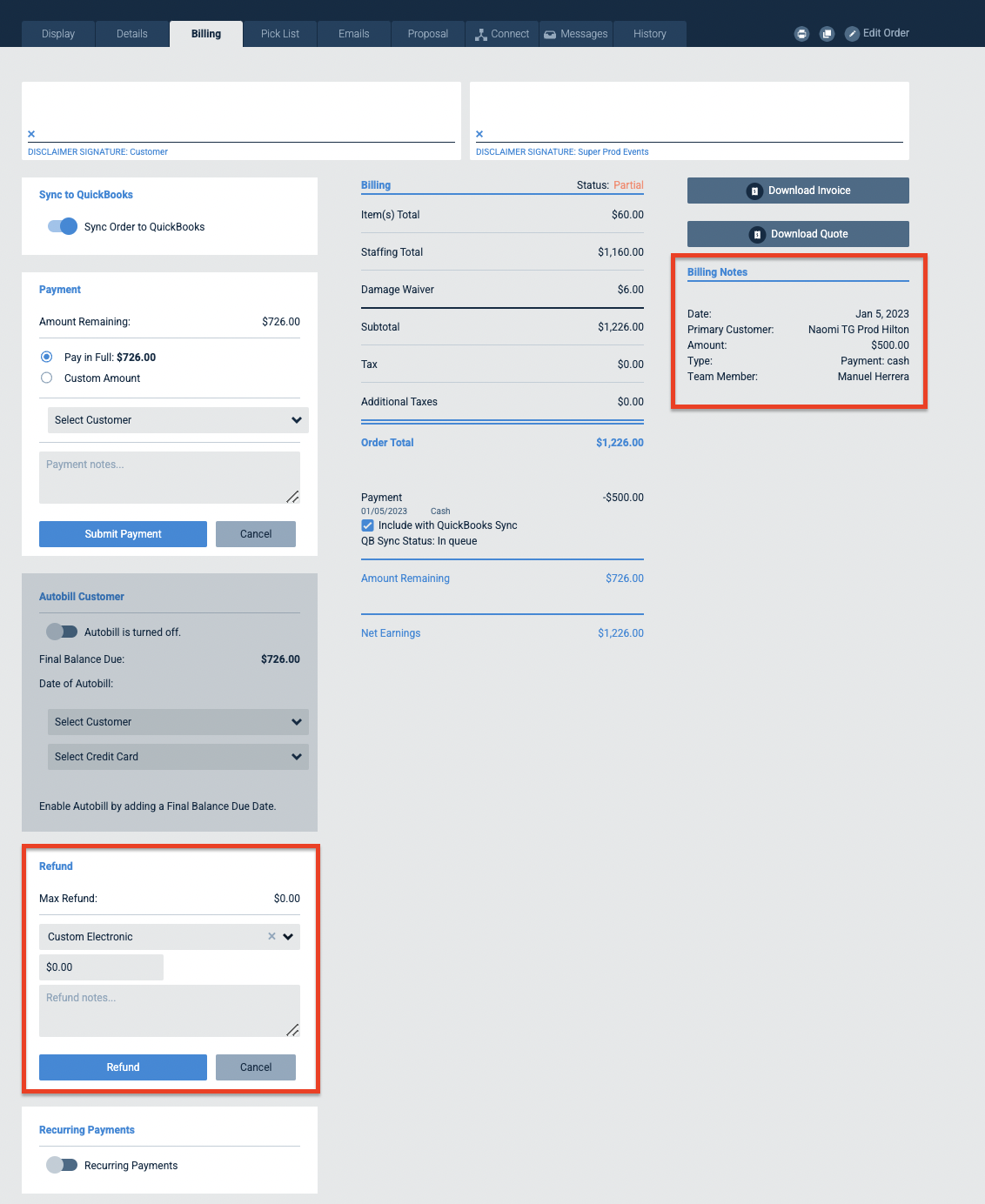 How To: Document a Chargeback in TapGoods PRO – TapGoods