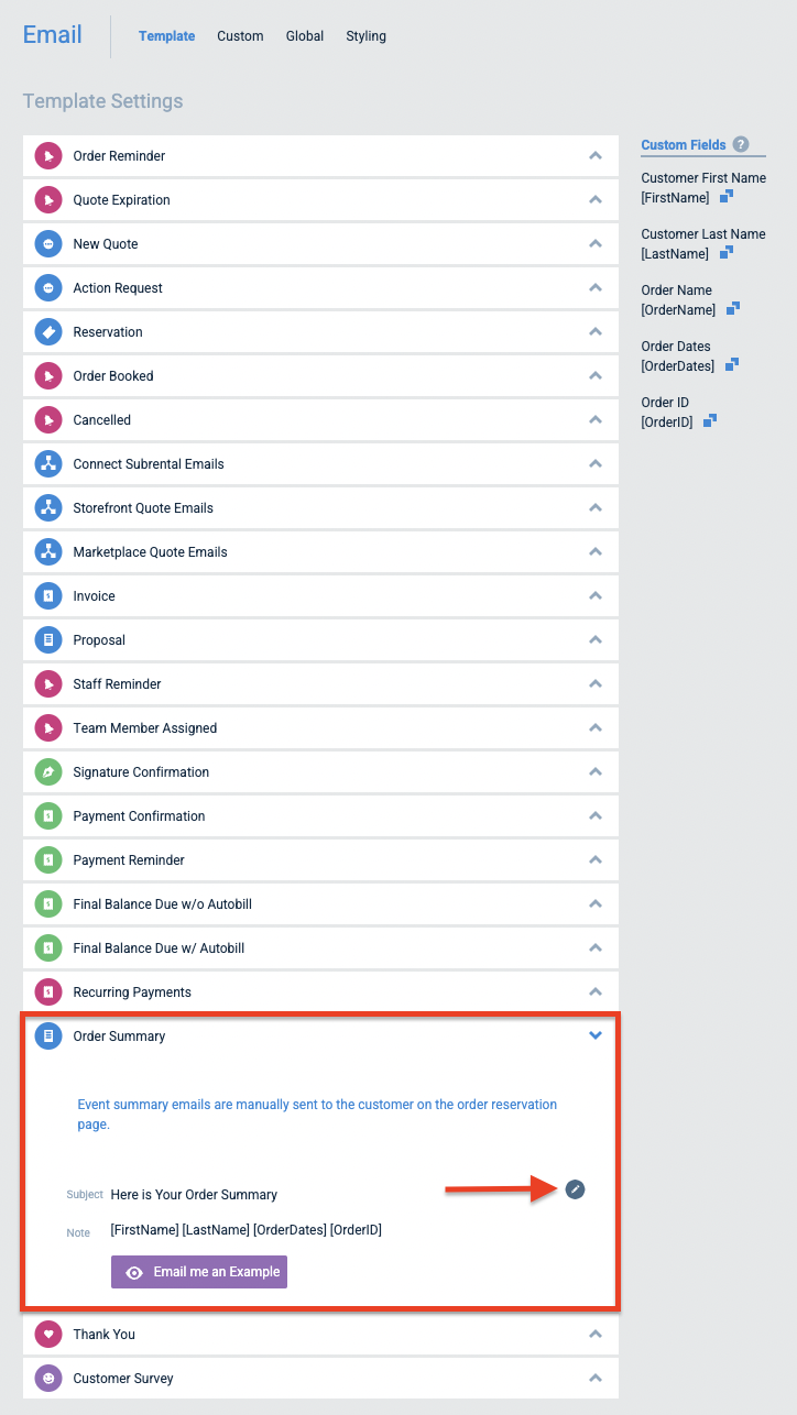 Email Template: Order Summary Email – TapGoods