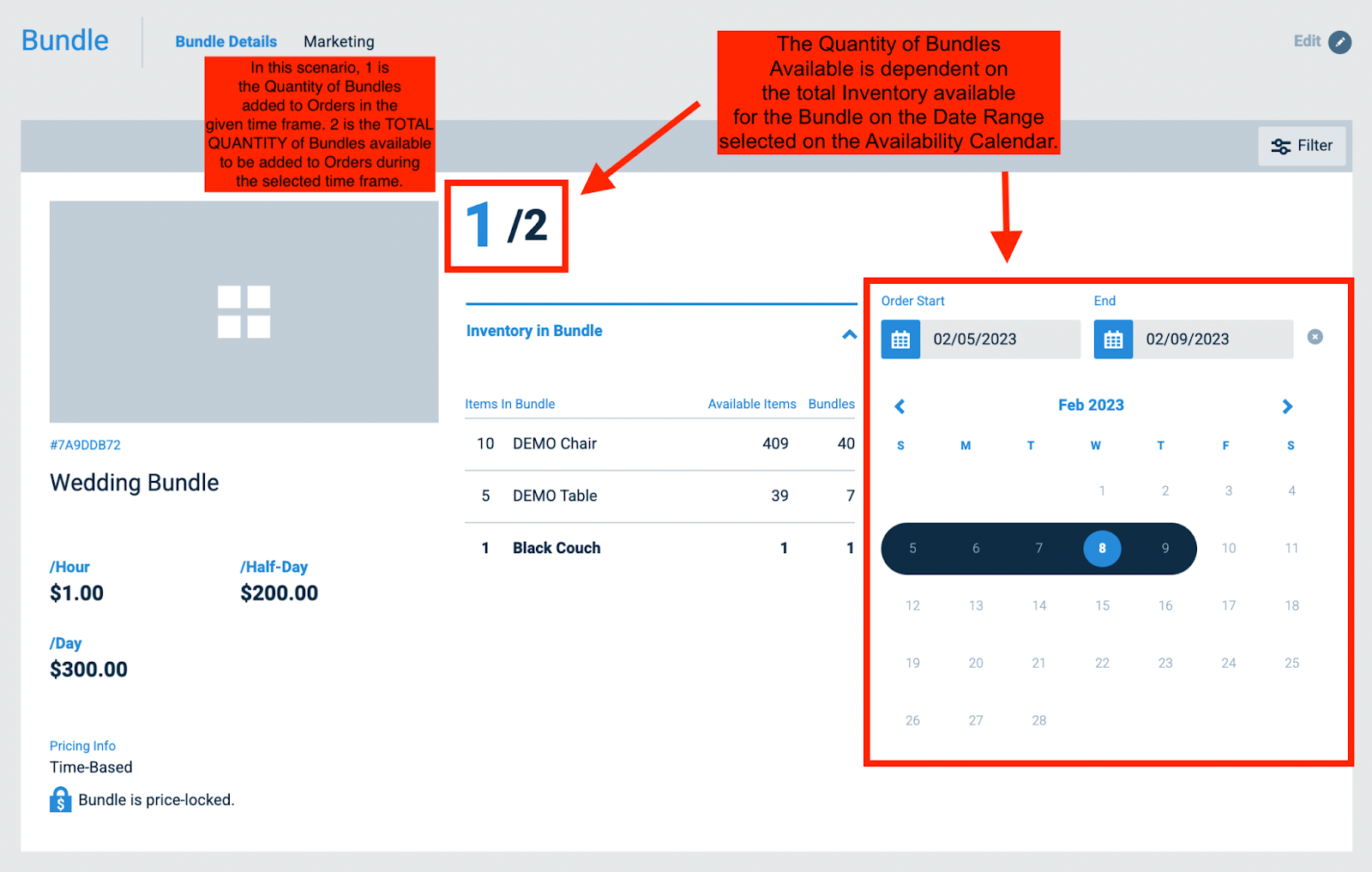 Bundle Details Page in TapGoods PRO – TapGoods