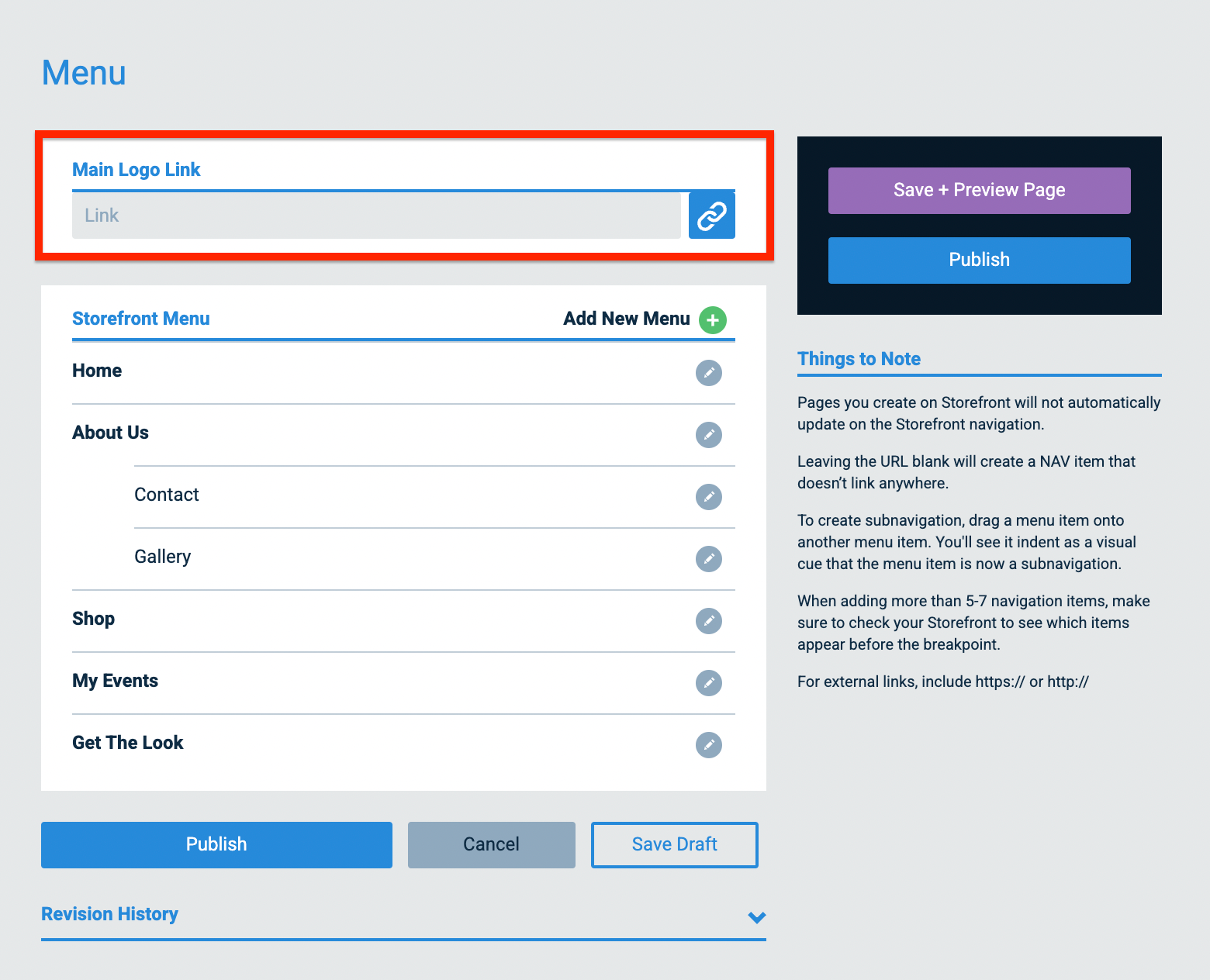How To: Customize the Menu in Storefront – TapGoods