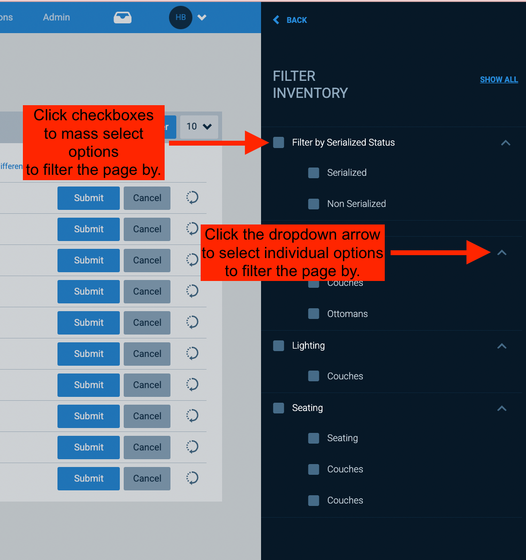 Inventory Count Page in TapGoods PRO – TapGoods
