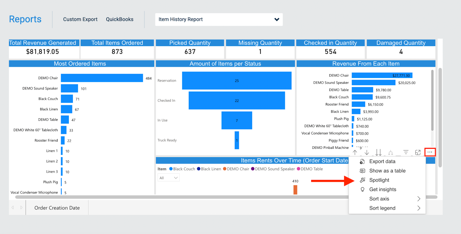 BI Reports: Button Glossary – TapGoods