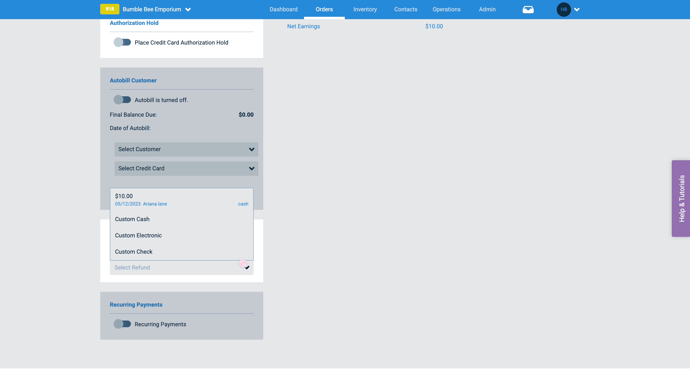 How To: Document a Cash Refund in TapGoods PRO – TapGoods