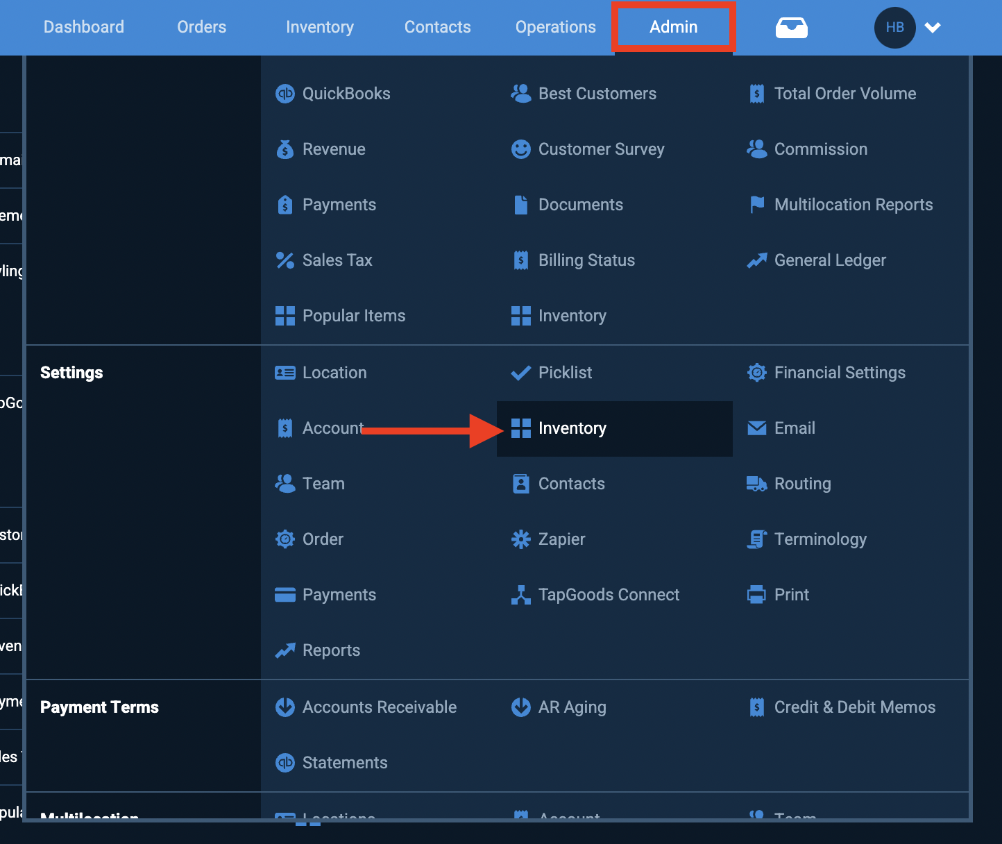 Departments in TapGoods PRO – TapGoods