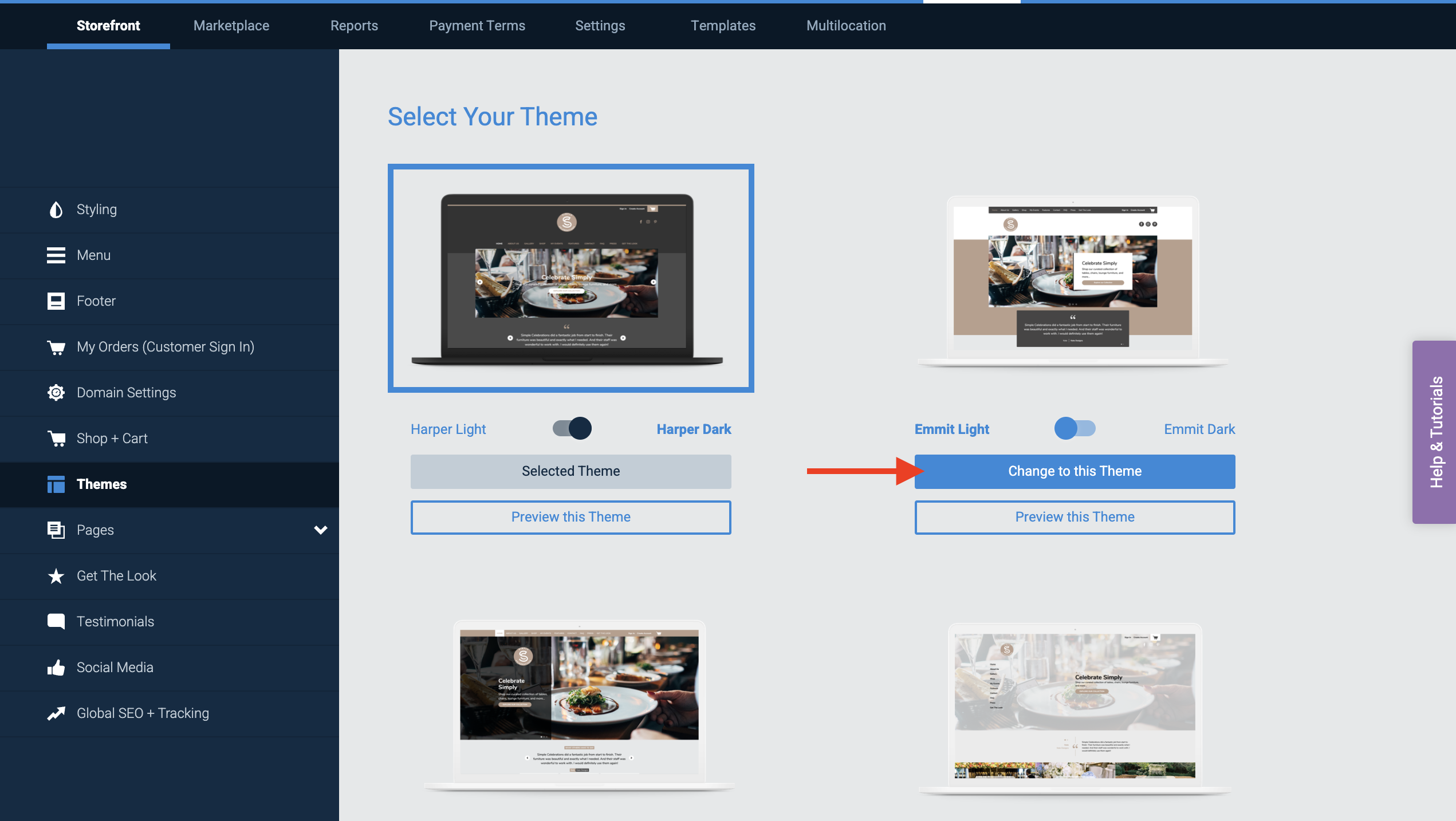 Storefront Themes in TapGoods PRO – TapGoods