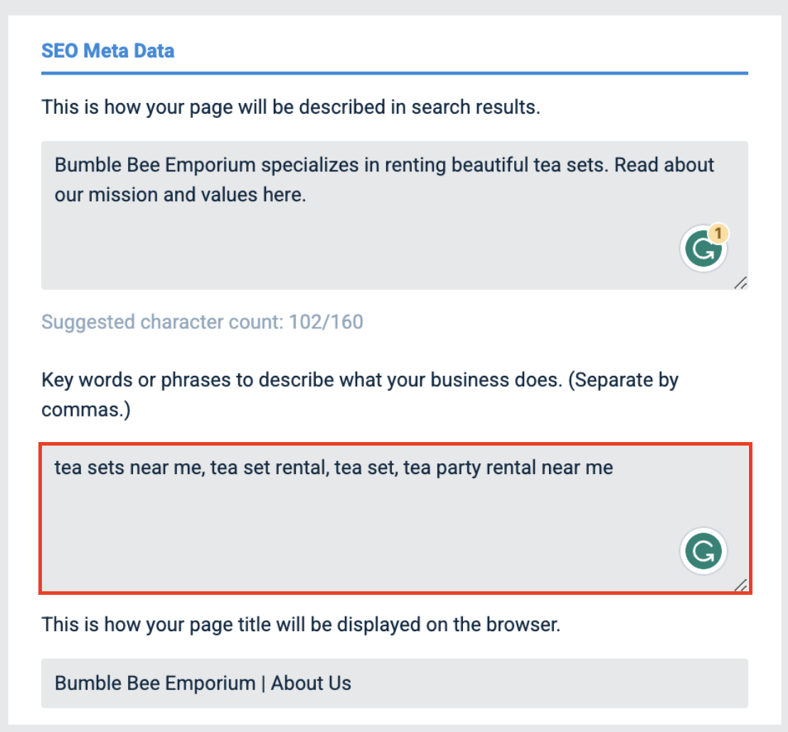 How To: Add SEO Meta Data to Pages of Storefront – TapGoods