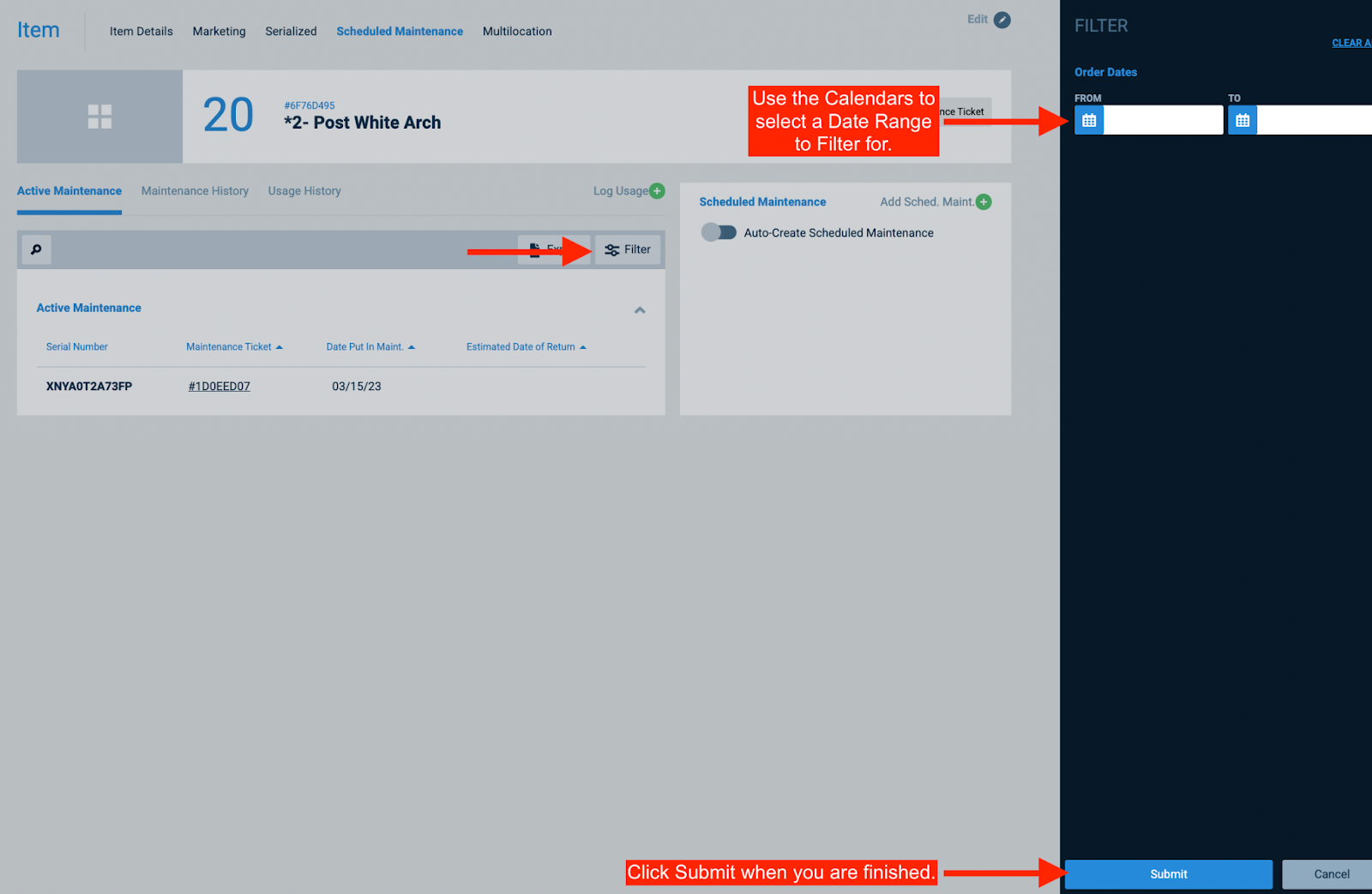 Tracking Active Maintenance in Scheduled Maintenance – TapGoods