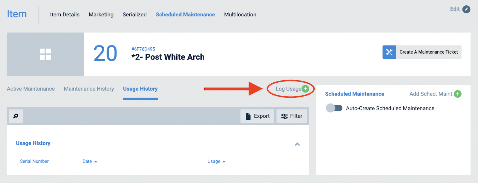 How To: Manually Log Usage in Scheduled Maintenance for Serialized ...