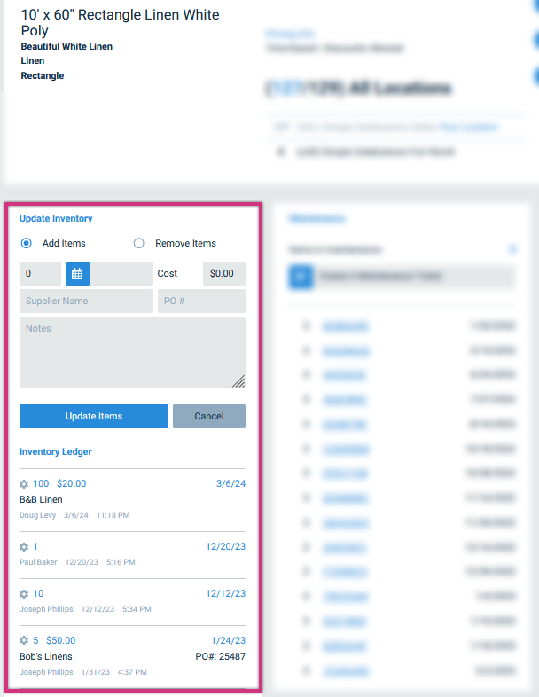 How To: Update the Inventory Ledger on Inventory Details Pages – TapGoods