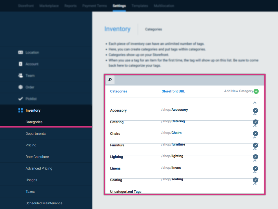 Inventory Categories in TapGoods PRO – TapGoods