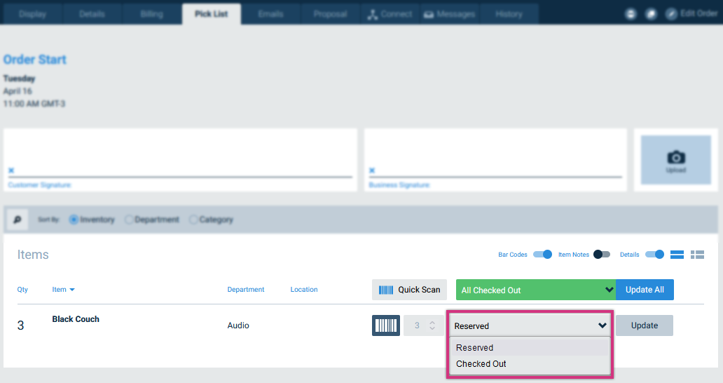 How To: Check Out Items for an Order in TapGoods PRO – TapGoods