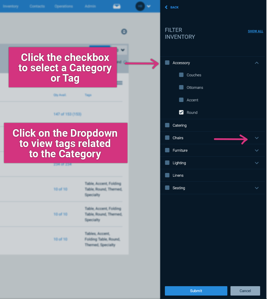 Accessories Page in TapGoods PRO – TapGoods