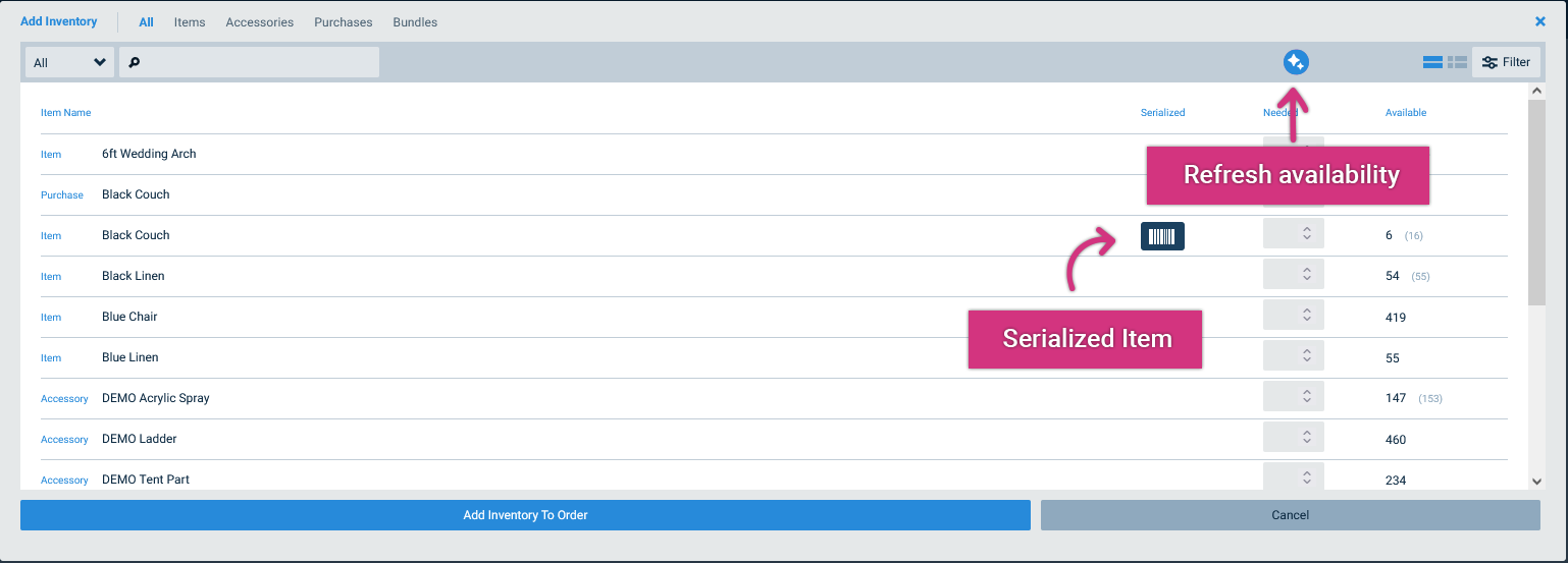 How to: Add Inventory to an Order – TapGoods