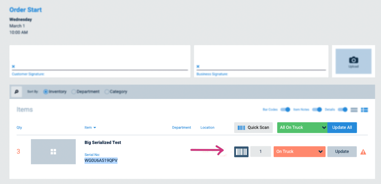 How To: Scan Items to Picklists During Check-In – TapGoods