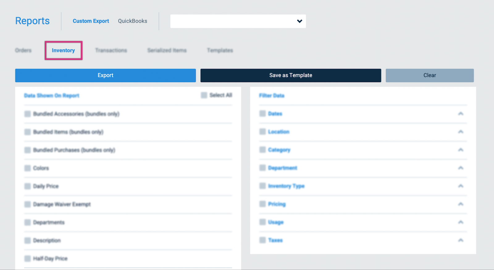 Custom Export: The Inventory Tab – TapGoods