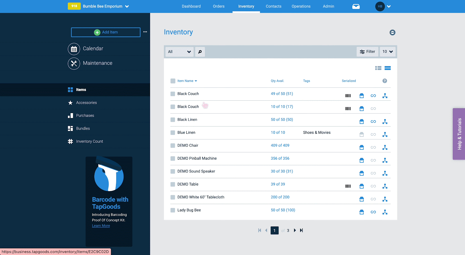 How To: Search for Items by Serial Number – TapGoods