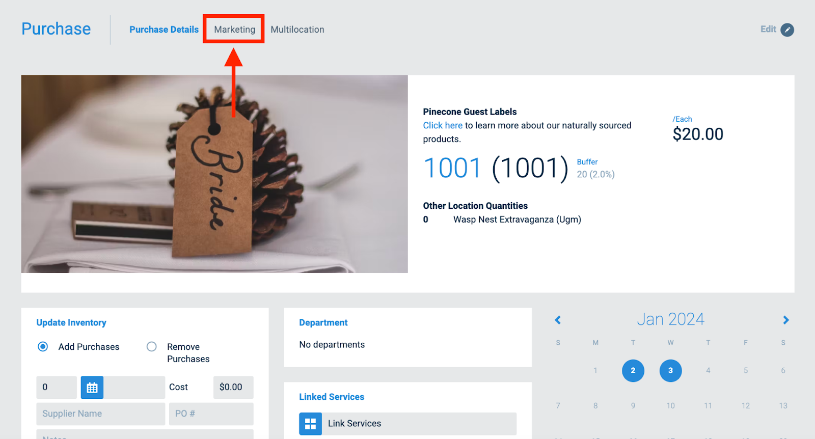 Listing Purchases on Storefront – TapGoods
