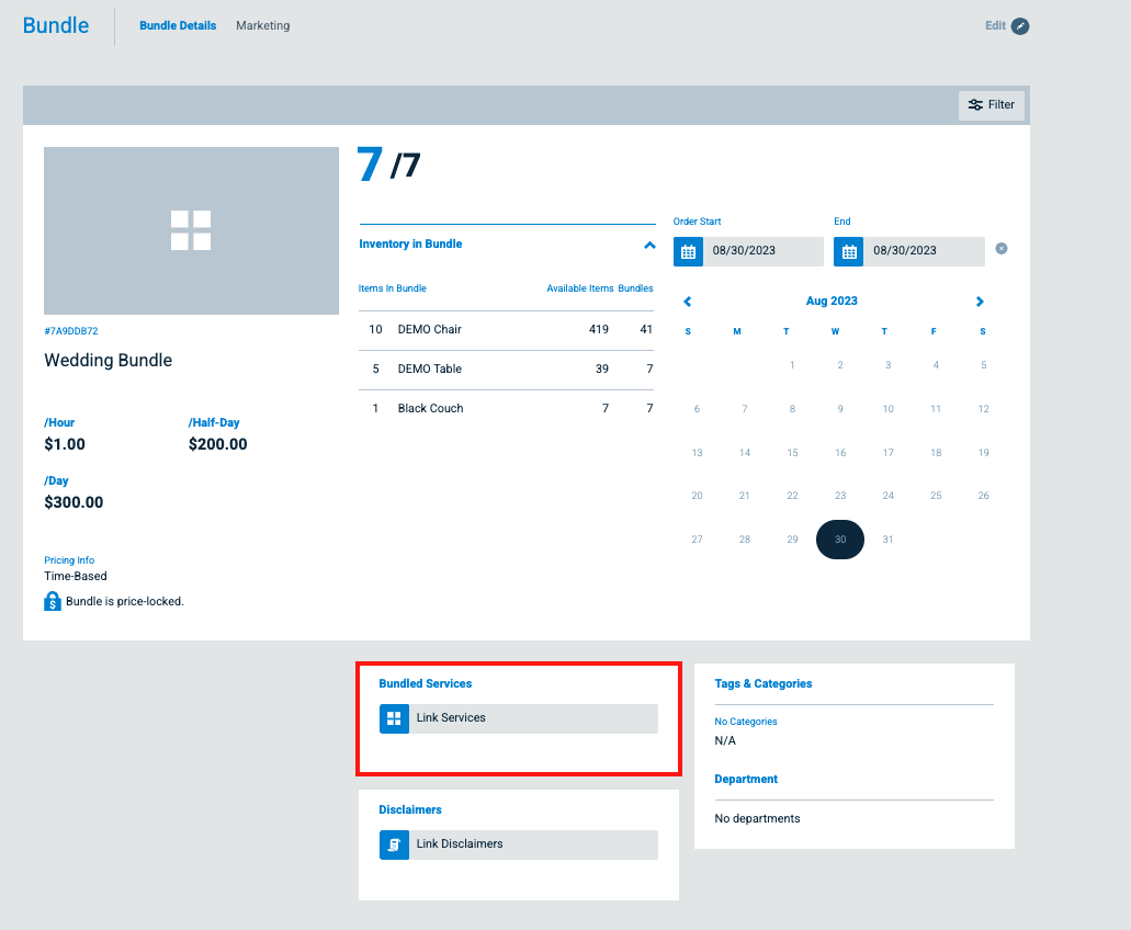 How To: Link Services to a Bundle – TapGoods