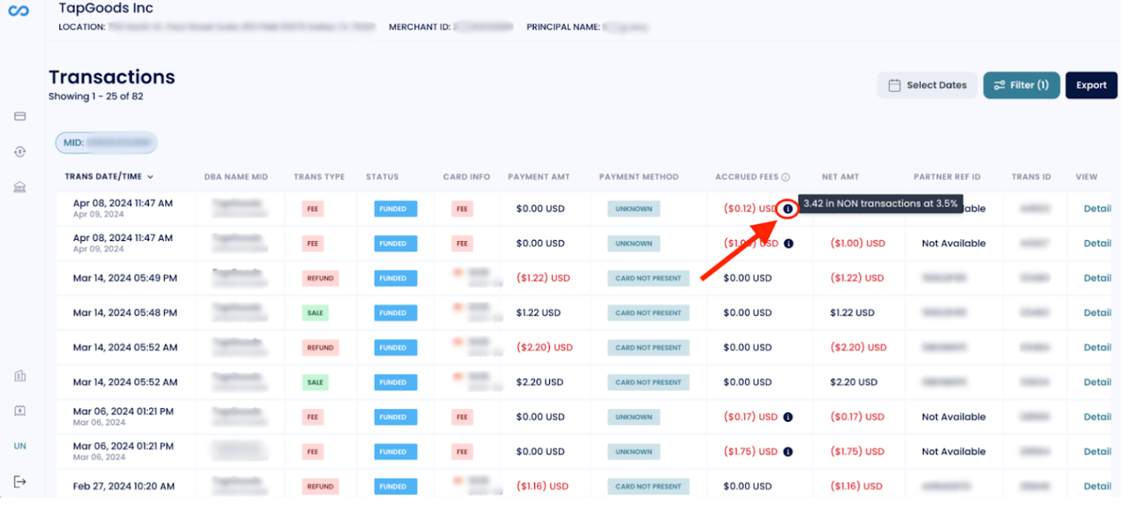 Where Are The Transaction Fees in Launchpay Backoffice? – TapGoods